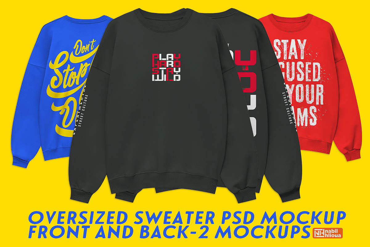 oversize sweatshirt Mockup PSD