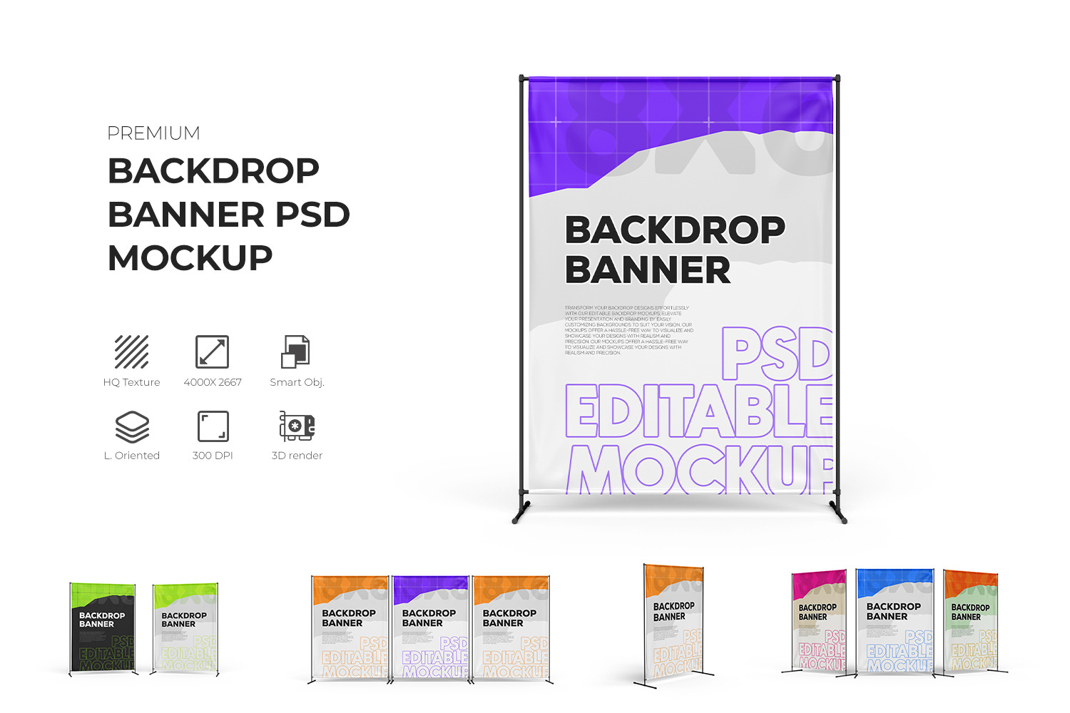 Vertical Backdrop Ads Banner Mockup, an Advertising Mockup by Ram ...