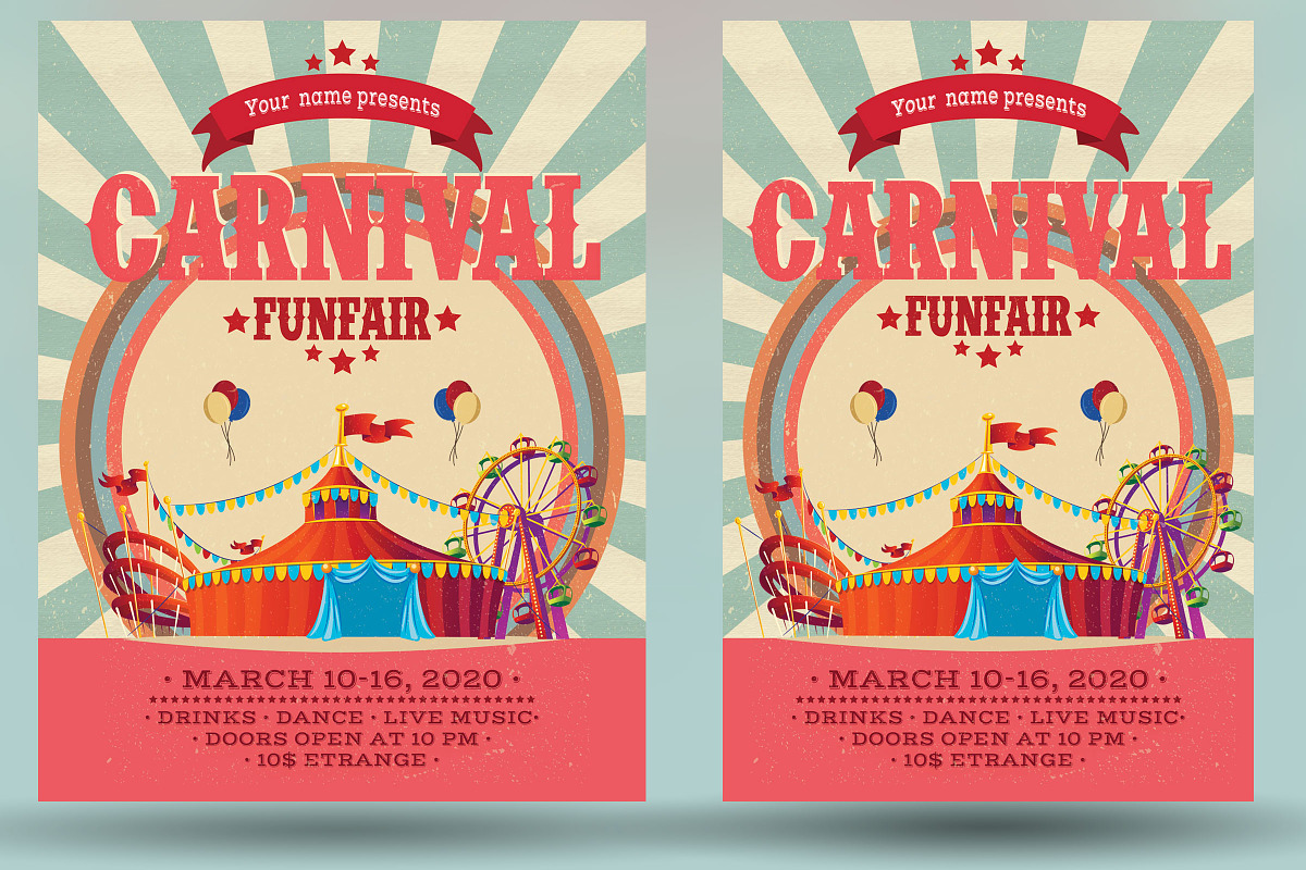 Carnival Fun Fair Flyer, a Flyer Template by Artolus