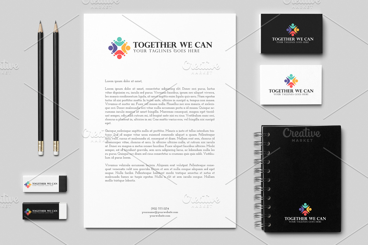 Together We Can Logo, a Branding & Logo Template by Kaushal Jangid