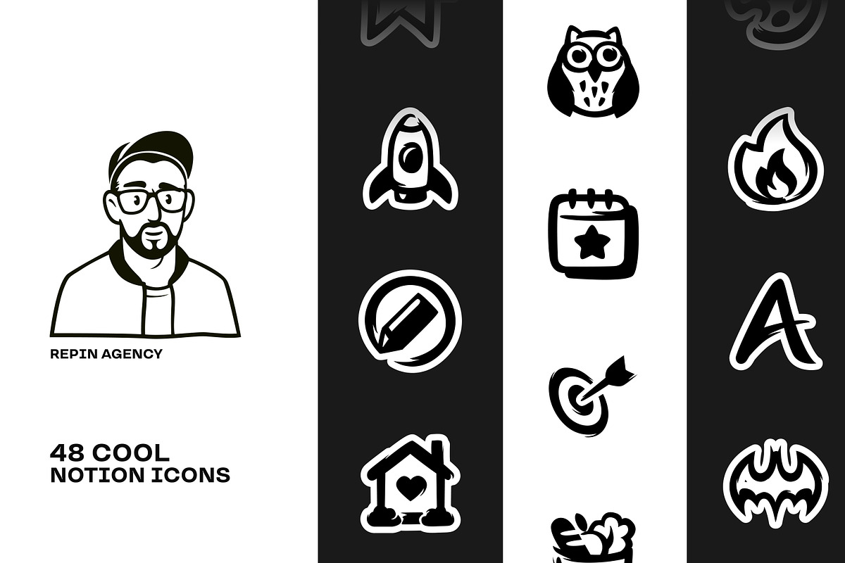 48 cool Notion icons, an Icon by artrepin