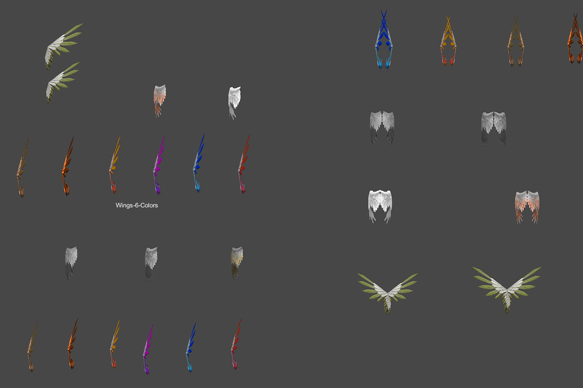 2D Animated Wings, an Object Graphic by Beatheart Creative Studio