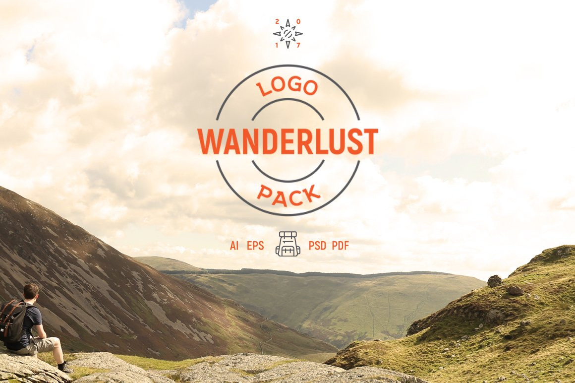 SALE - 12 Wanderlust Logos