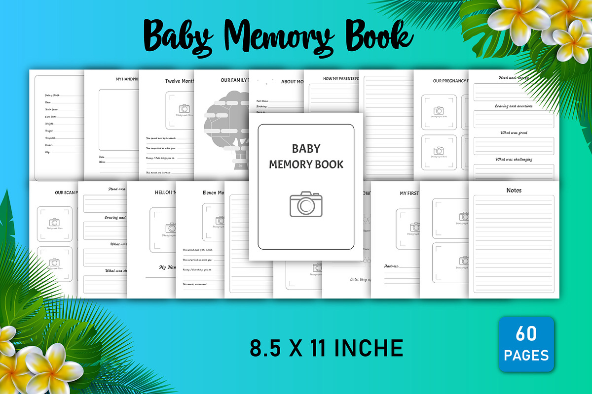 Editable baby memory book
