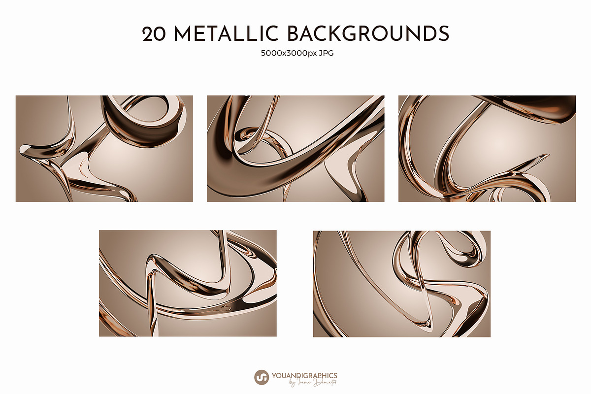 Metallic Elements & Backgrounds, a Graphic by Youandigraphics