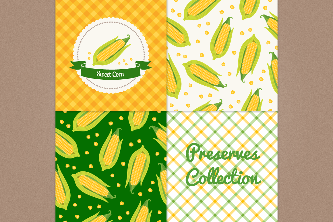 Sweet corn, a Pattern Graphic by miumiu