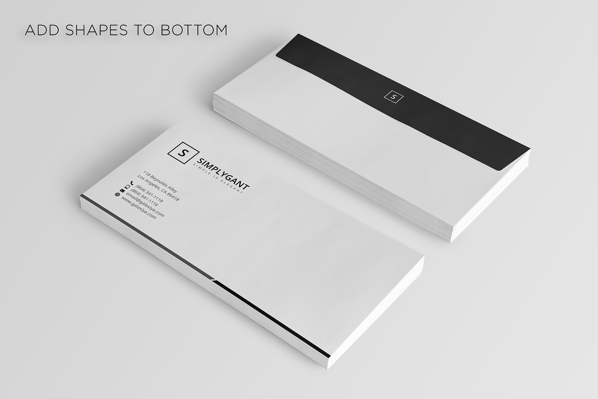 Simple Minimal Envelope Designs, a Stationery Template by Galaxiya