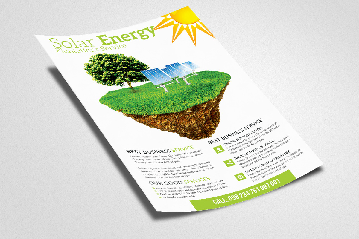 Save Energy Plan Flyer Template, a Flyer Template by Psd Templates