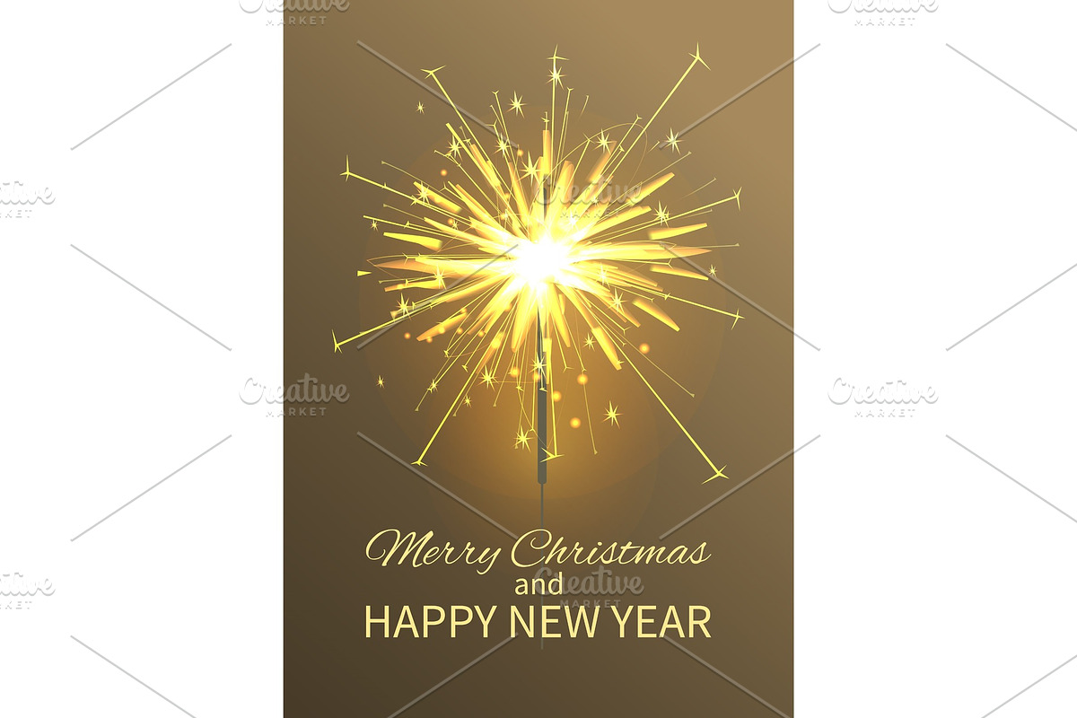 Merry Christmas and Fire, Vector Illustration, an Object Graphic by ...