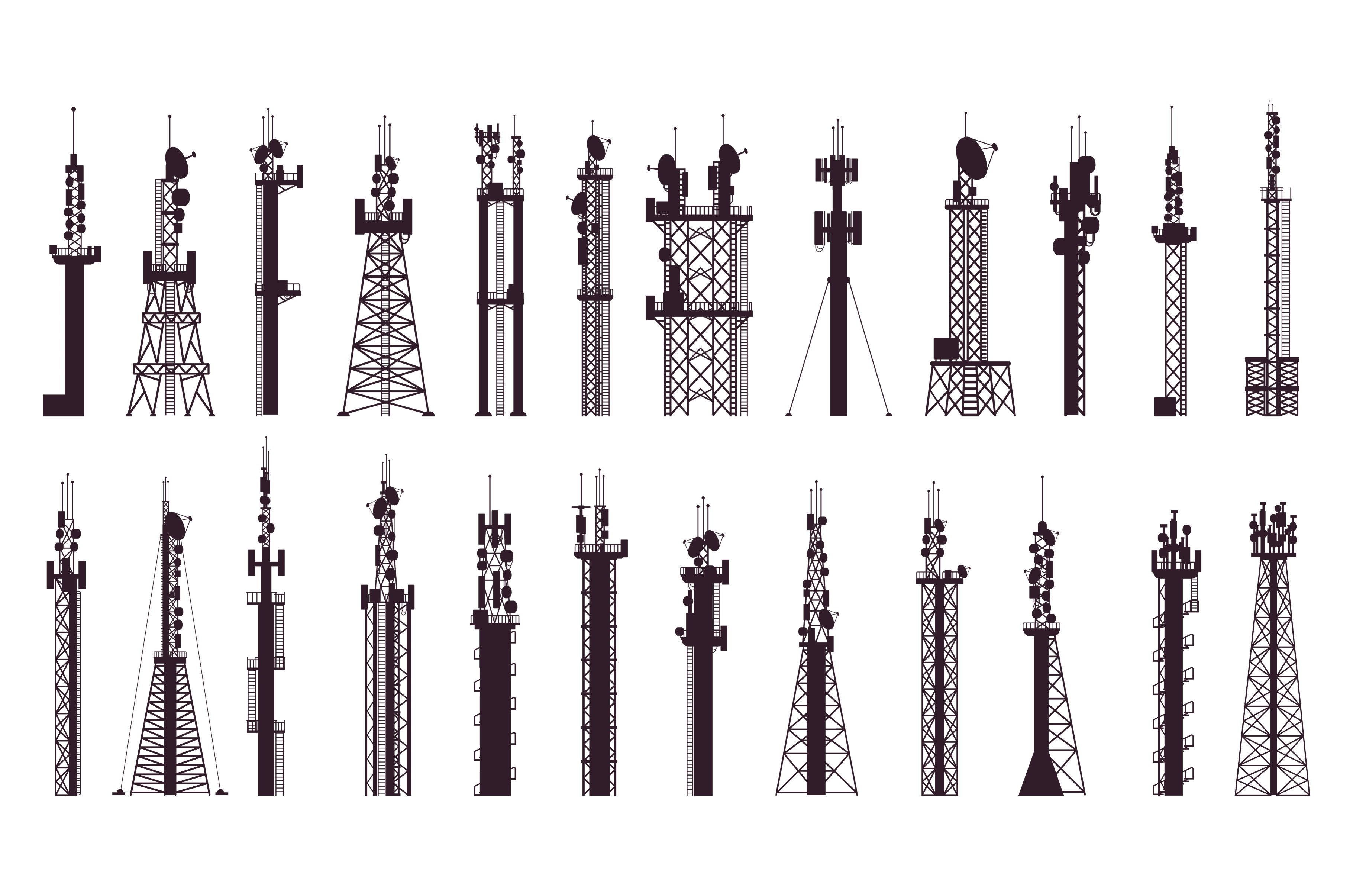 Communication tower antenna, a Graphic by winwin.art