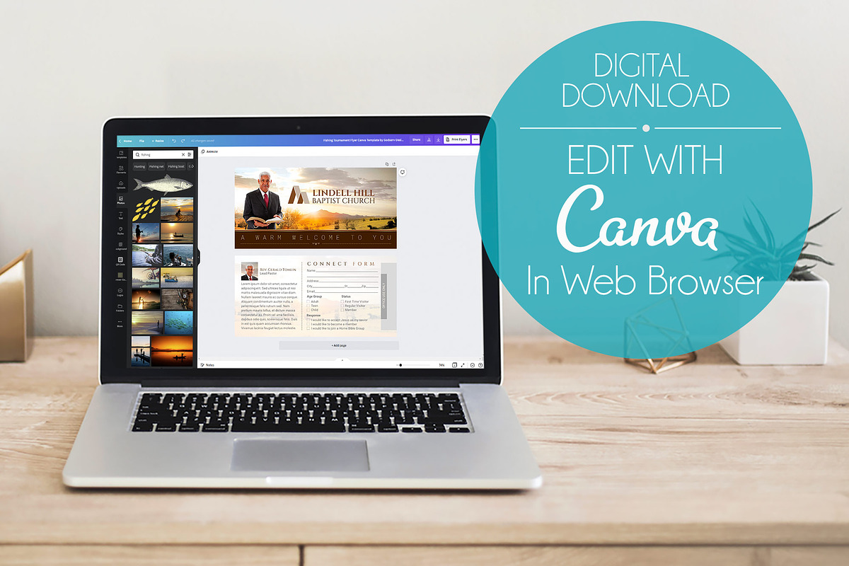 Visitor Connect Card Canva Template