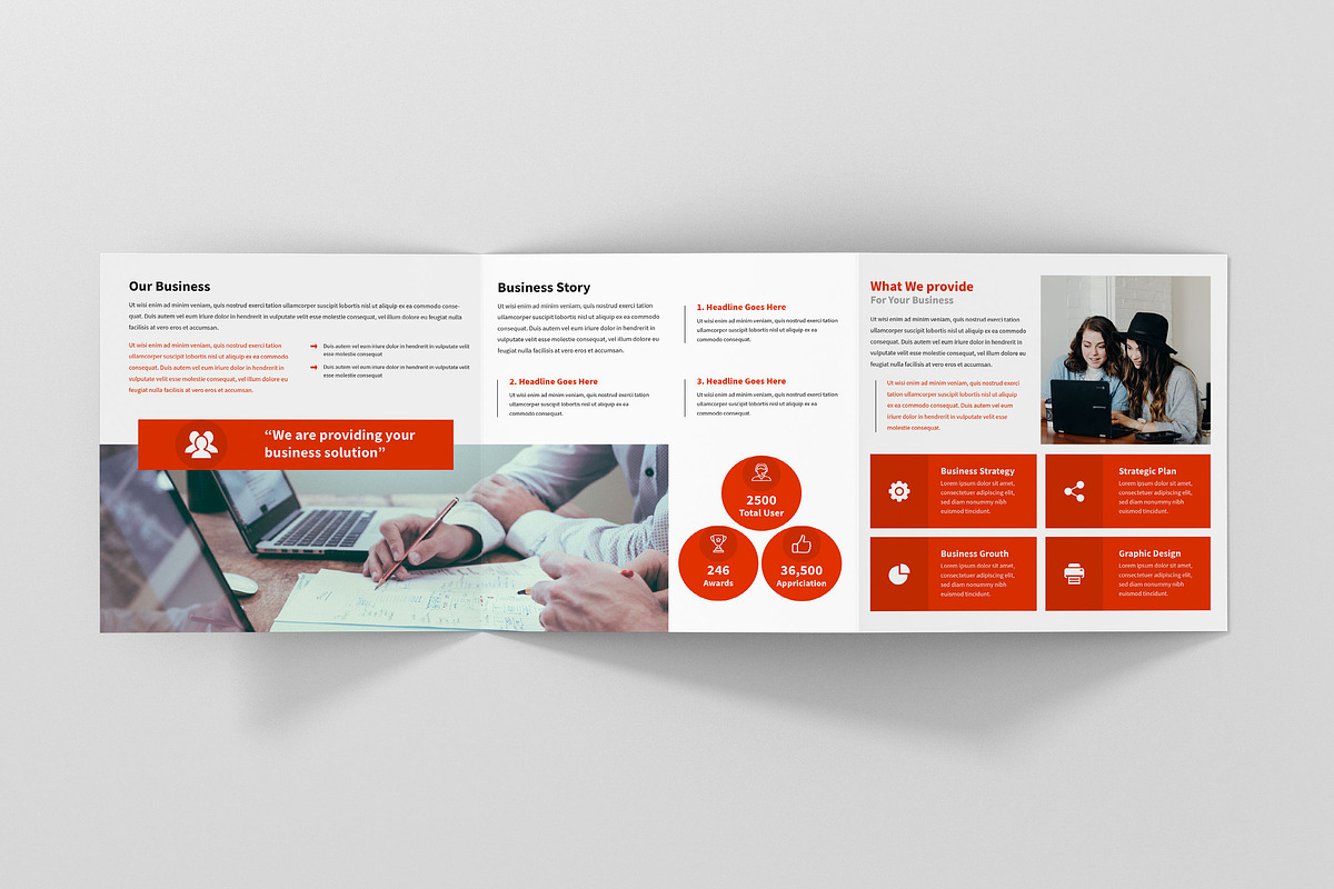 Square Tri fold Brochure, a Brochure Template by ZAAS
