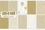 gold and white digital paper pattern | Graphics ~ Creative Market