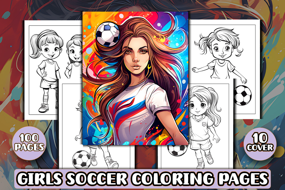 Girl Soccer Coloring Pages, an Object Graphic by protabsorkar11 ...