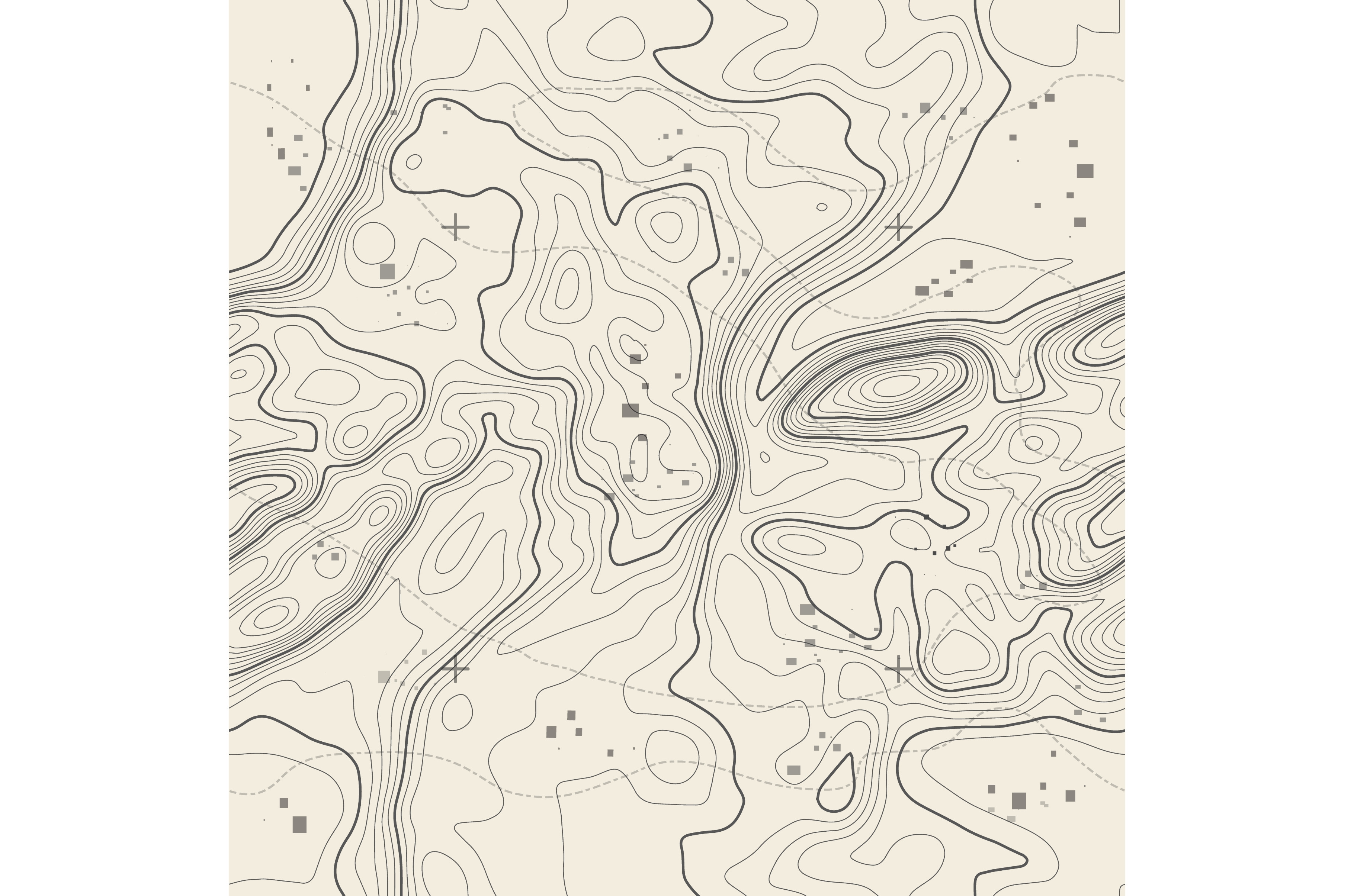 Seamless vector topographic map, a Pattern Graphic by RDShop