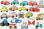 Car Characters, an Illustration by clipick