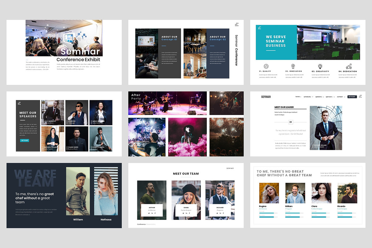 Seminar-Conference Google Slide, a Presentation Template by Art StoreID