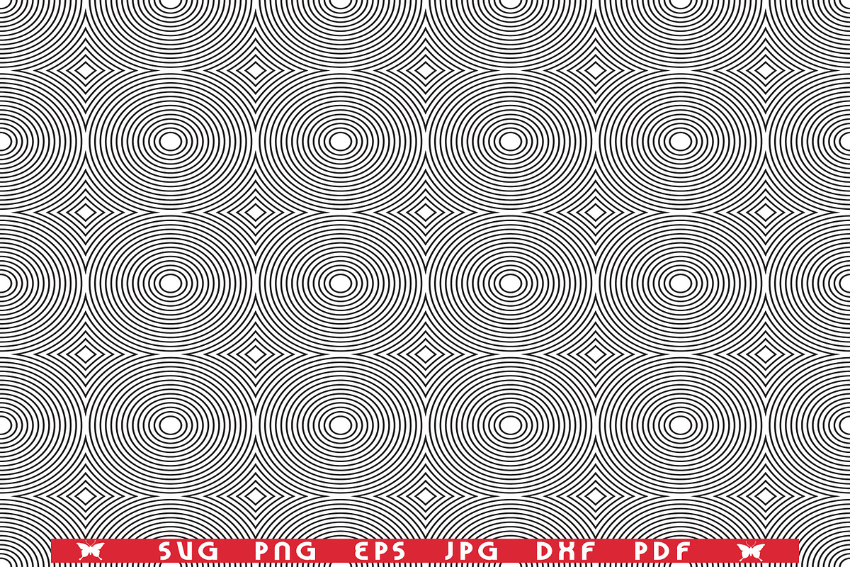 SVG Concentric Circles, Seamless, a Pattern Graphic by DesignStudioRM