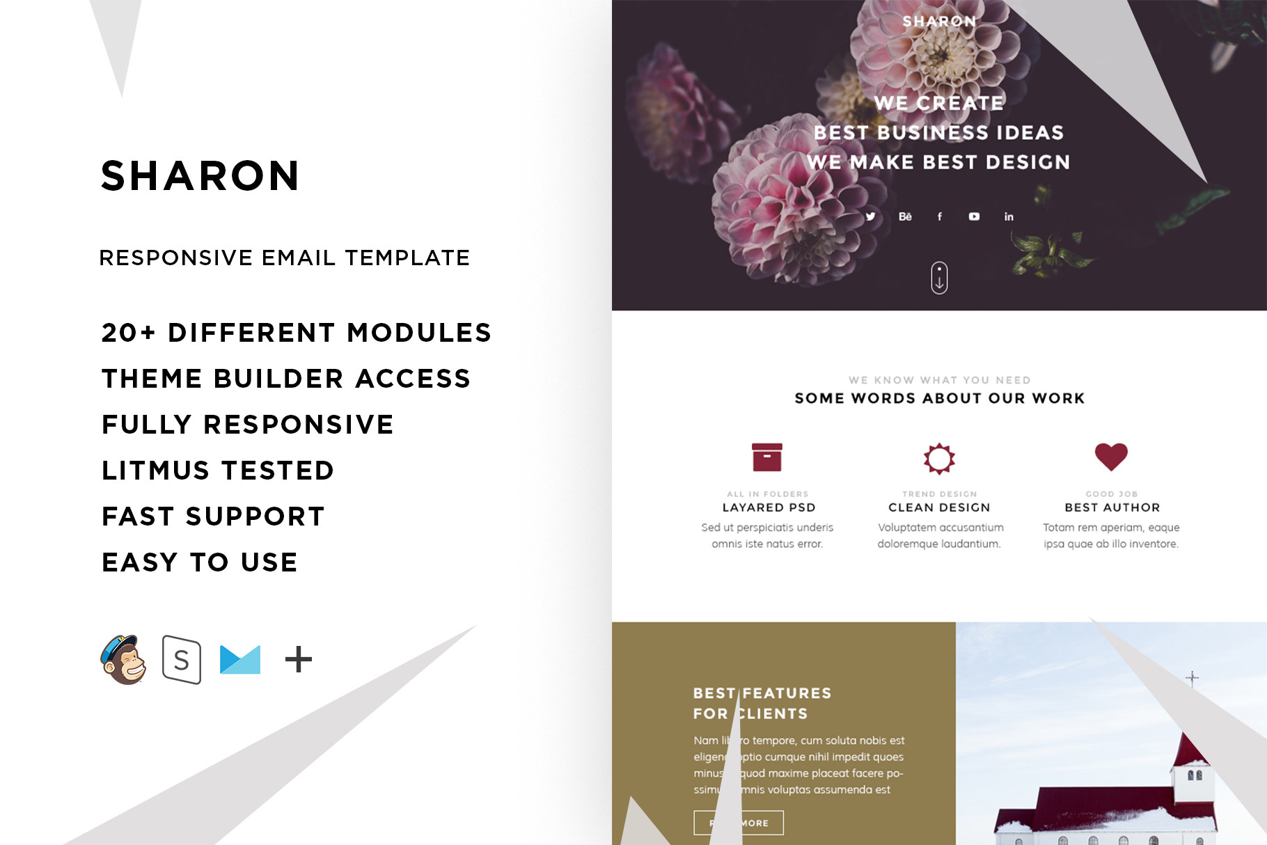 Sharon – Responsive Email template, an Email Template by ThemesCode