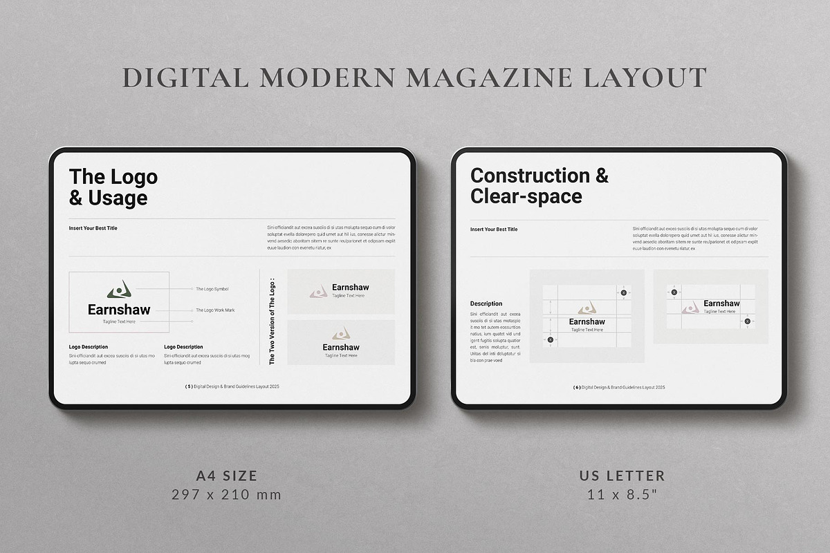 Digital Brand Guidelines Landscape, a Magazine Template by TemplatesForest