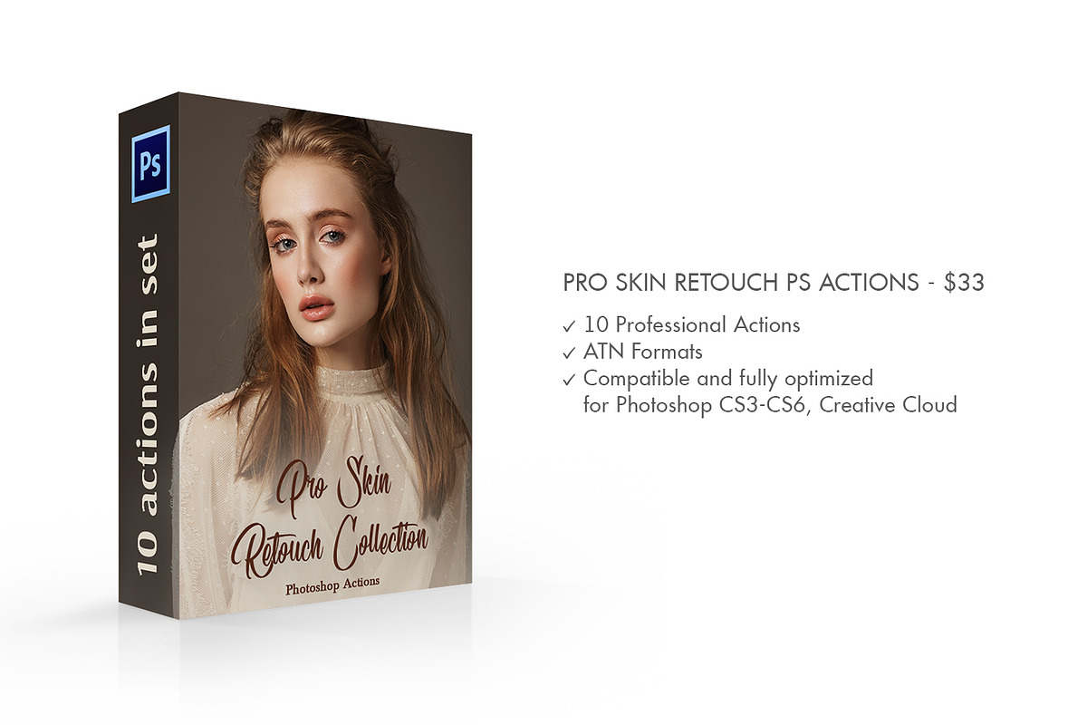 Pro Skin Retouch Photoshop Actions, an Action Add-On by FixThePhoto