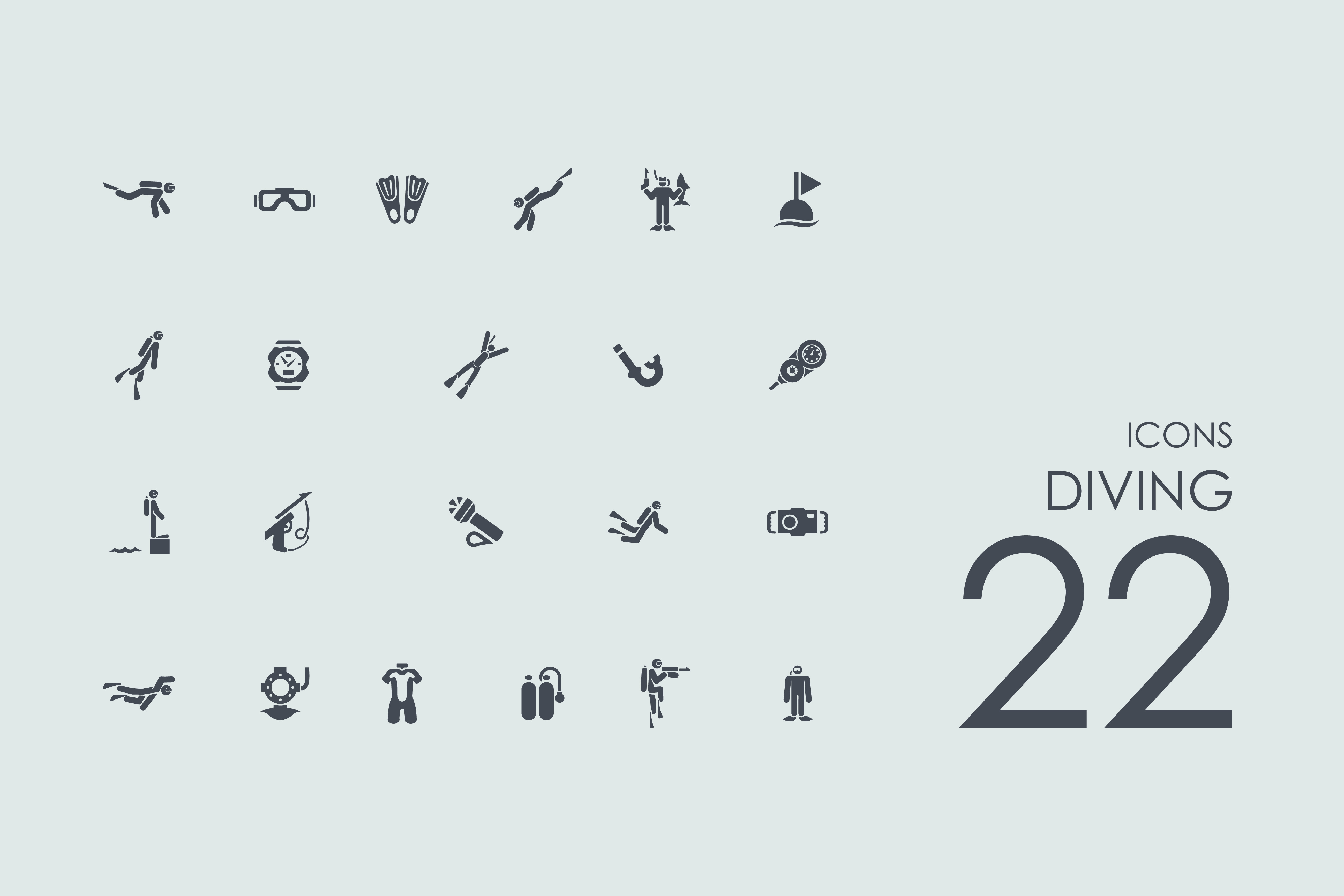 22 Diving icons, an Icon by Palau | Creative Market