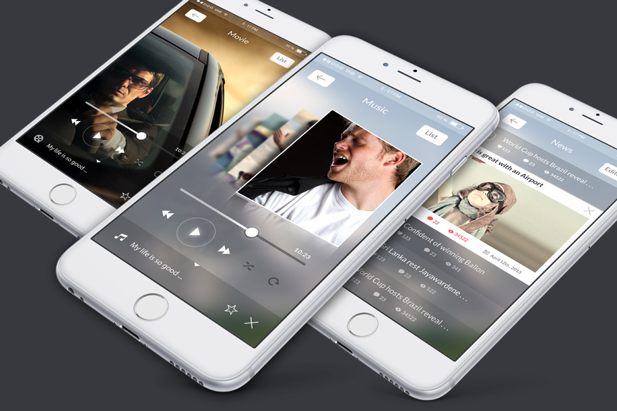 Mobile and Tablet UX UI kit 2, an UI Kit Template by Alireza Farzad