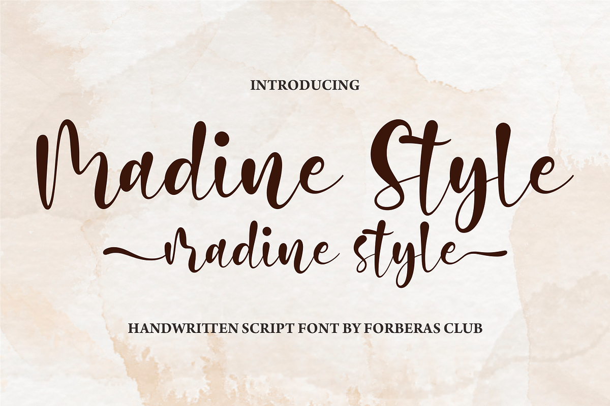 Madine Style | Handwritten Font, a Script Font by Forberas Club