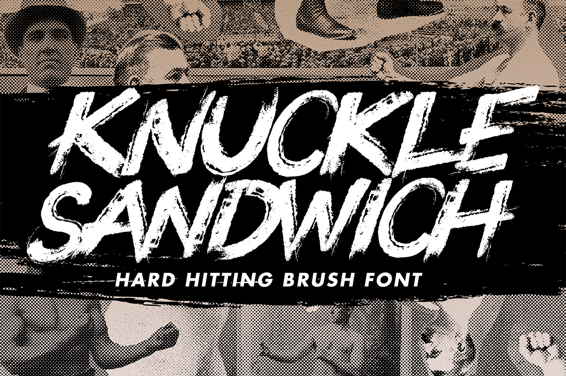 Knuckle Sandwich - A brush font, a Font by Great Scott!