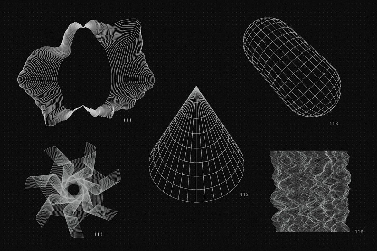 200 Vector Shapes, an Object Graphic by RuleByArt