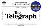 The Telegraph • Font Family, a Serif Font by Vintage Voyage Supply