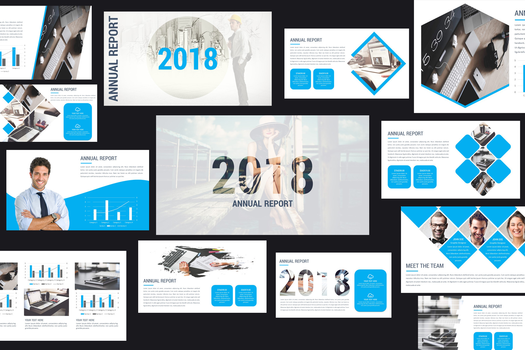 2018 Annual Report Powerpoint, a Presentation Template by Creative Slides