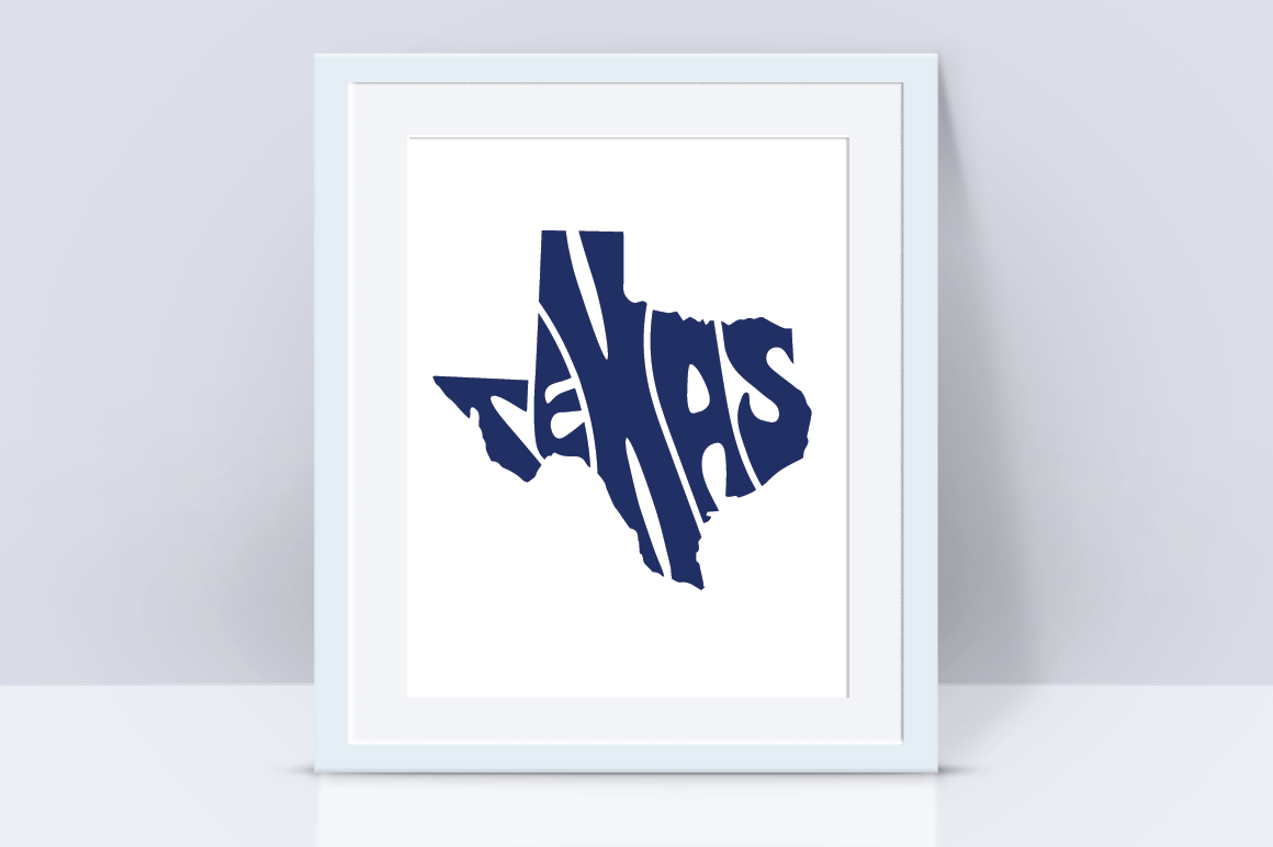 Texas Vector Word Art Logo, an Object Graphic by DigitalDesignsLaura