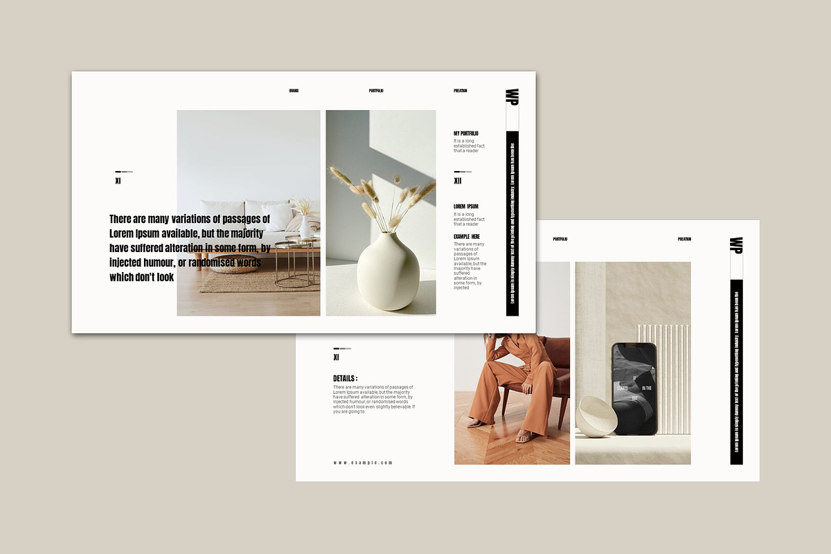Portfolio Work Presentation Template, a Presentation Template by PrintIdea