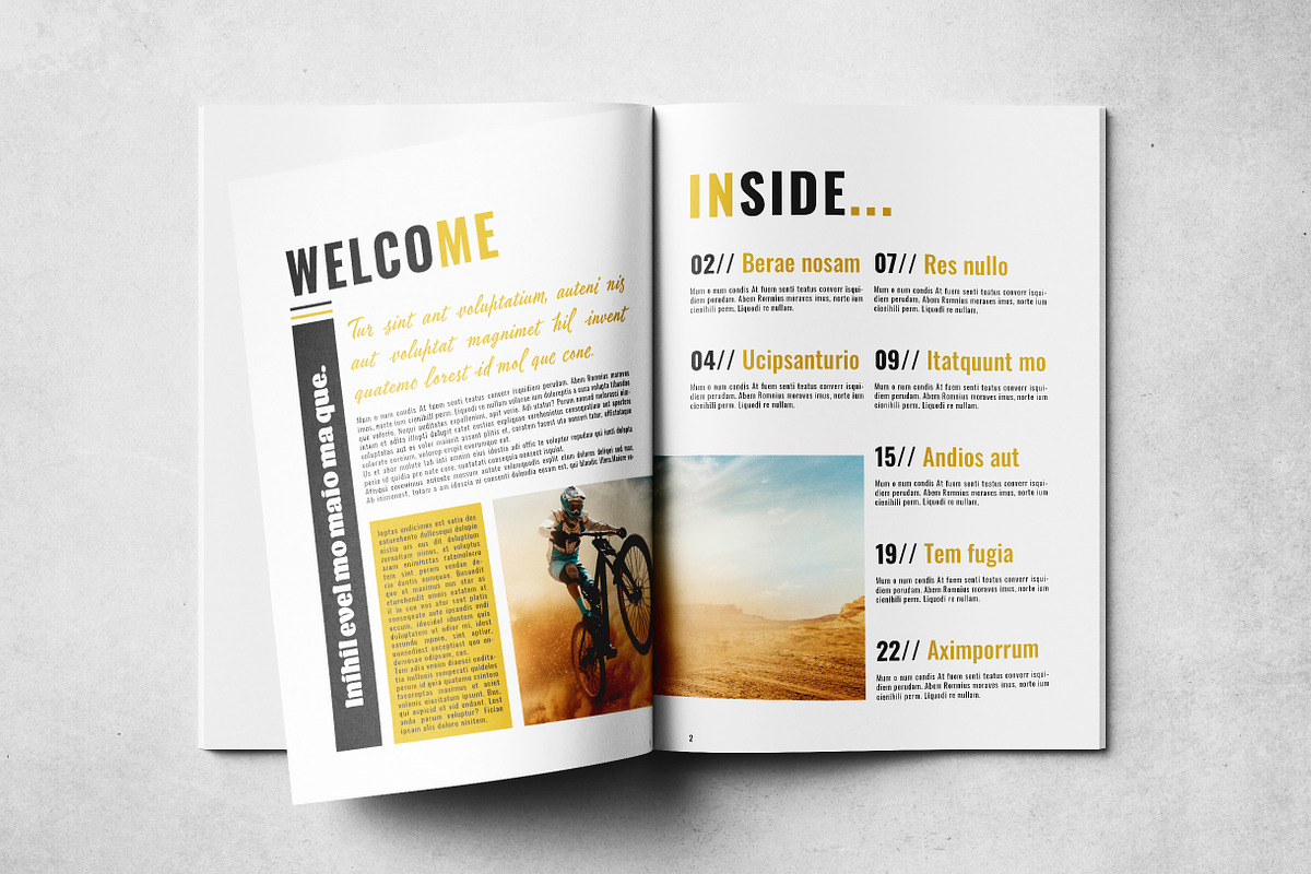 Magazine Layout, a Magazine Template by Grkic Creative | Creative Market