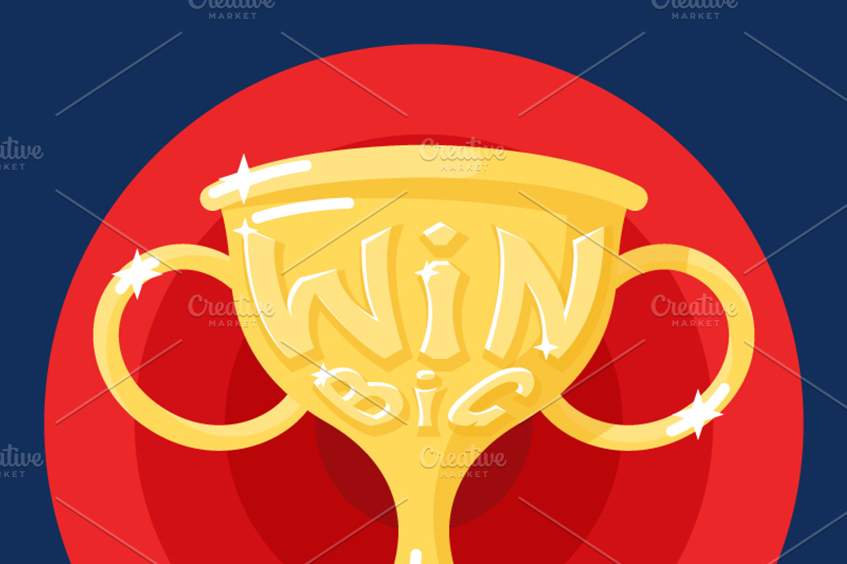 Win Cup Symbol, an Object Illustration by Meiluns shop | Creative Market