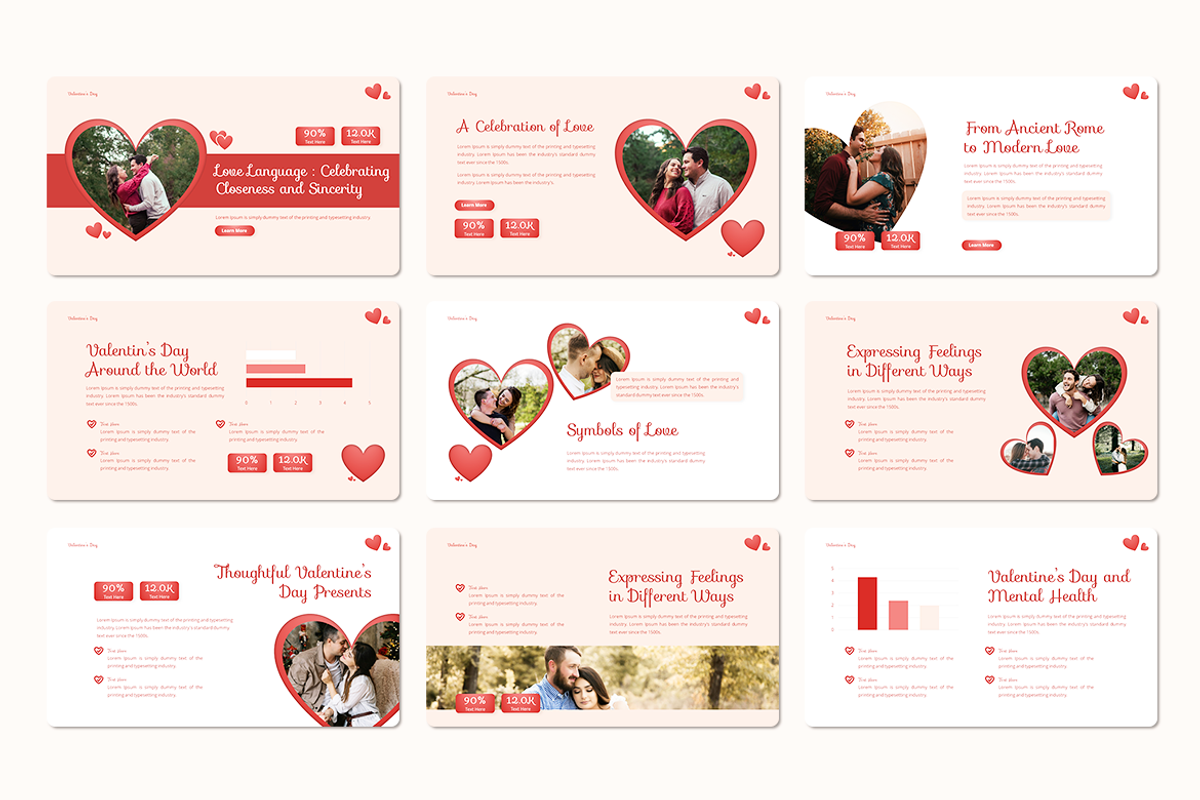 Valentine's Day PowerPoint Template, a Presentation Template by QR ...