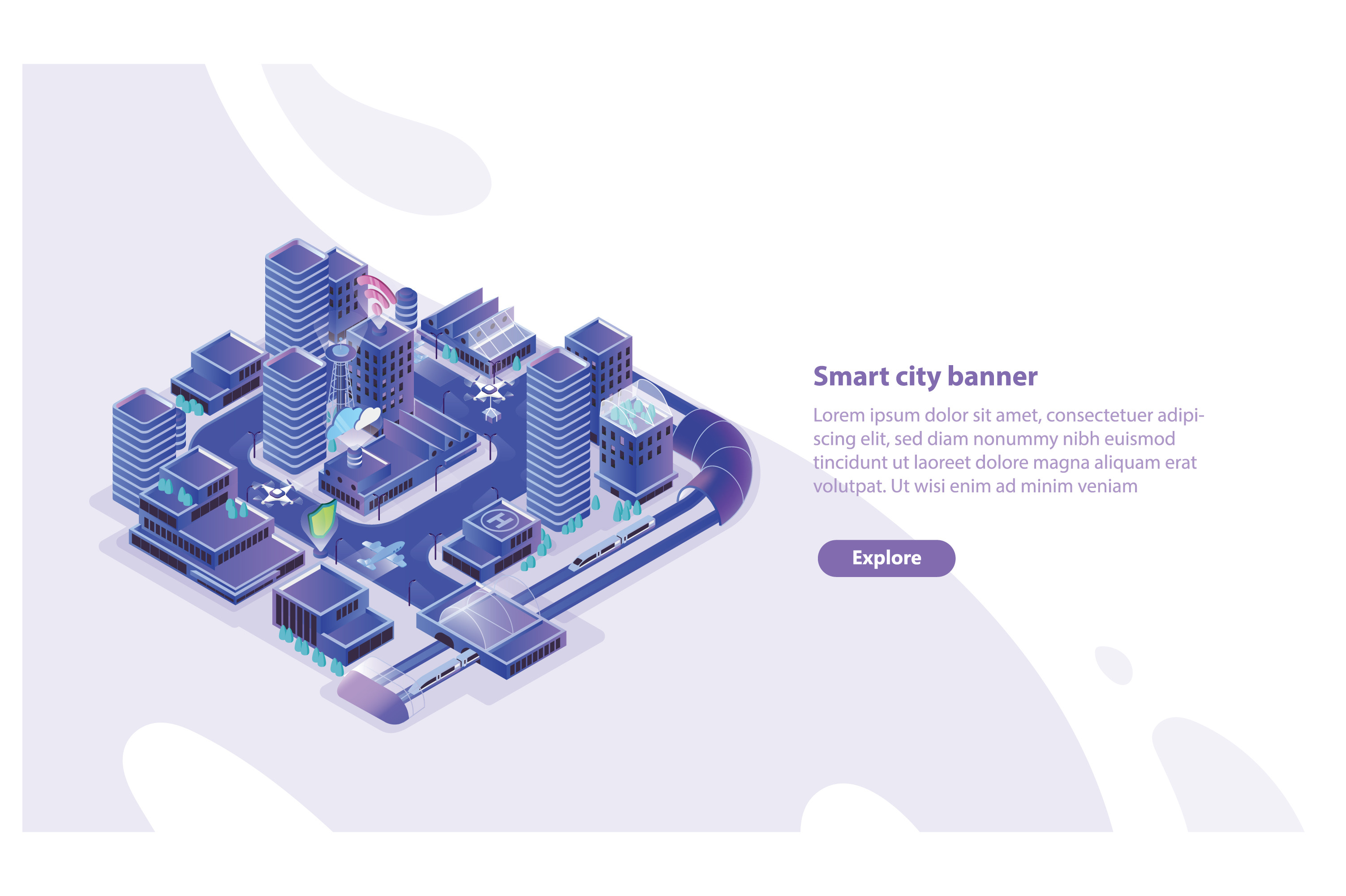 Smart city concept, a Technology Illustration by Good Studio