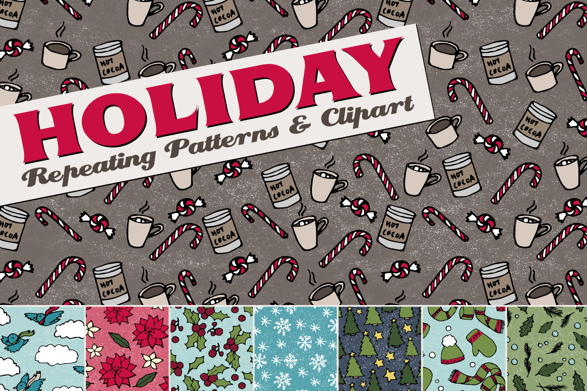Holiday & Christmas Patterns/Clipart, a Pattern Graphic by Lemonade Pixel