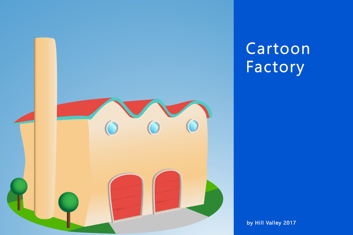 Cartoon style factory, a Work Illustration by DutchDigitalDesign ...