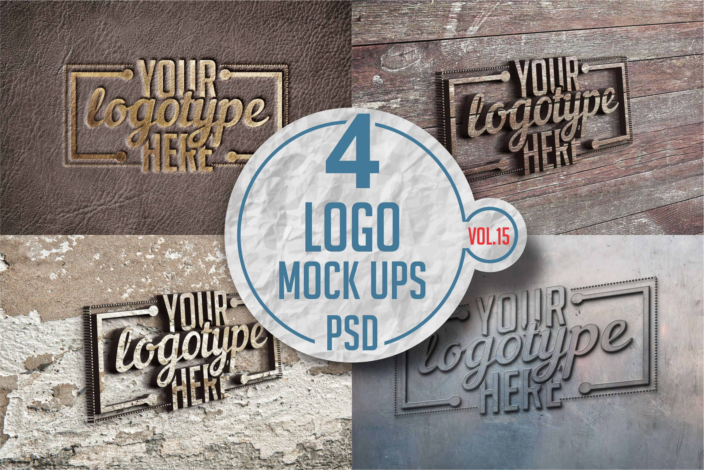 Logo Mock-up Pack Vol.15, a Cups & Container Mockup by Vintage Font Lab