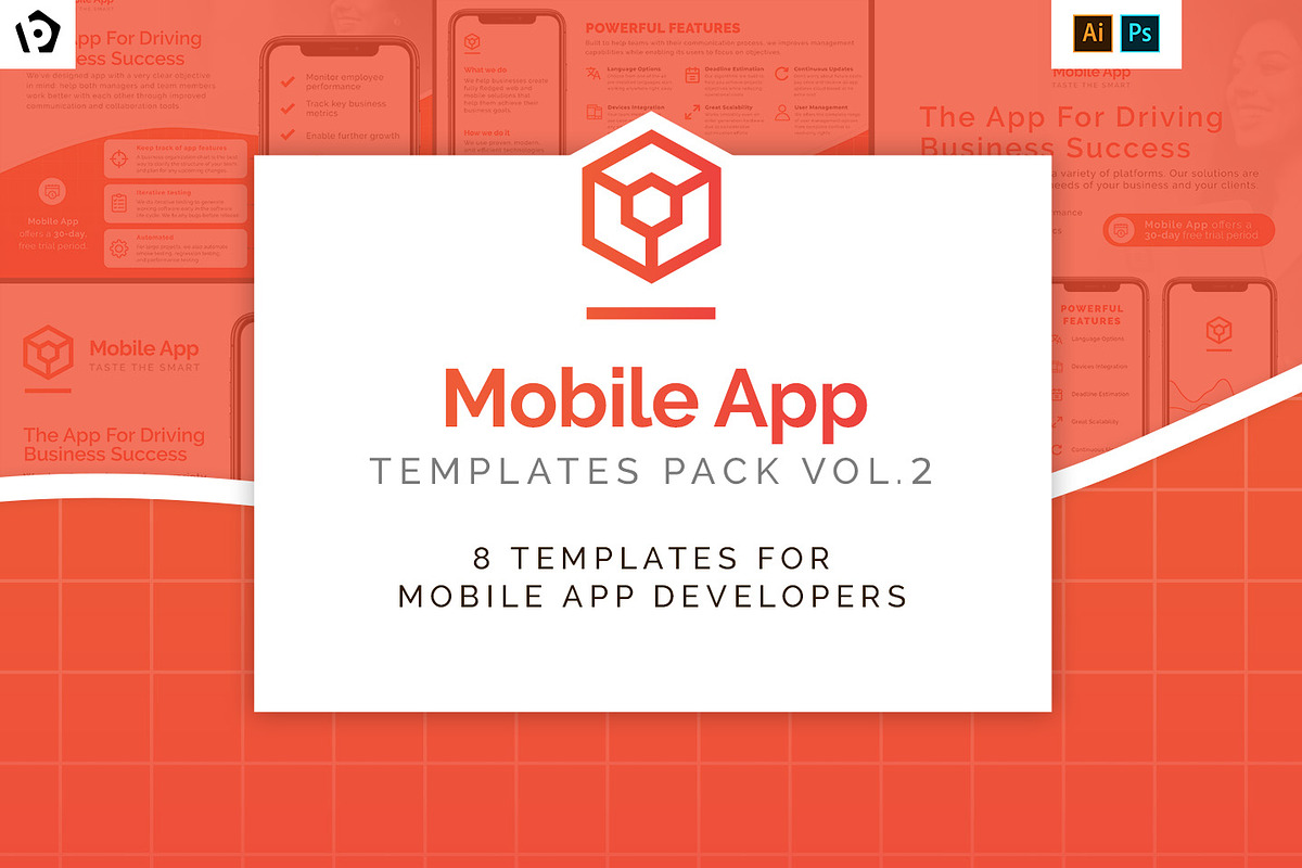 Mobile App Templates Pack v2, a Brochure Template by BrandPacks