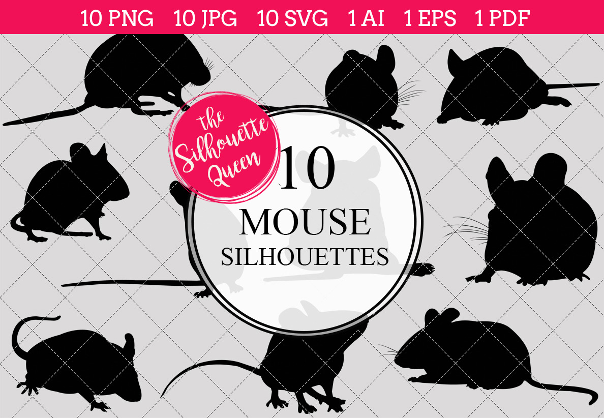 Mouse Silhouette Vector Graphics, an Object Graphic by The Silhouette Queen