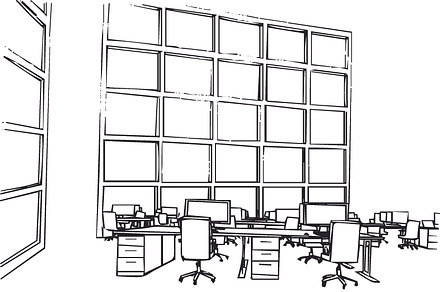Office drawing | People Illustrations ~ Creative Market