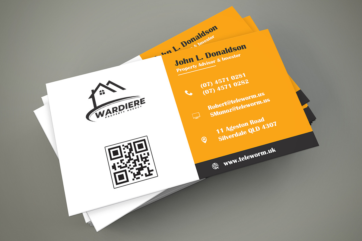 Editable Double Layout Card Template PSD