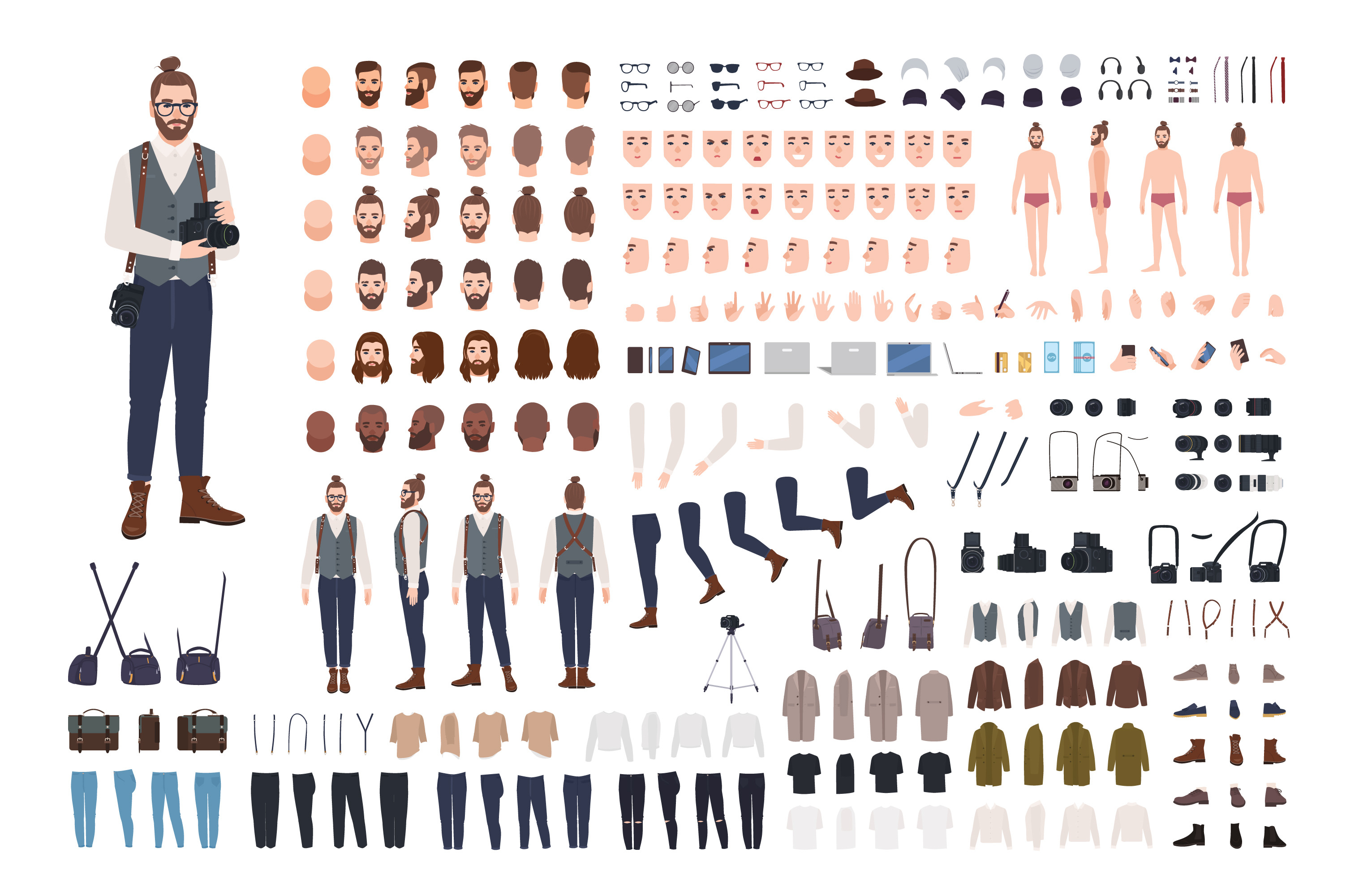 Photographer constructor set,DIY kit, a Person Illustration by Good Studio