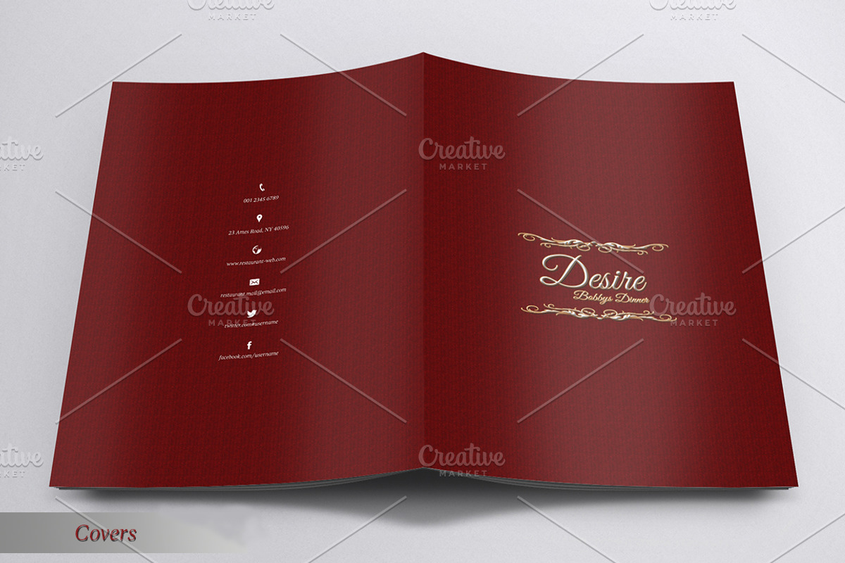 Restaurant Menu & Business Card, a Brochure Template by BettyDesign