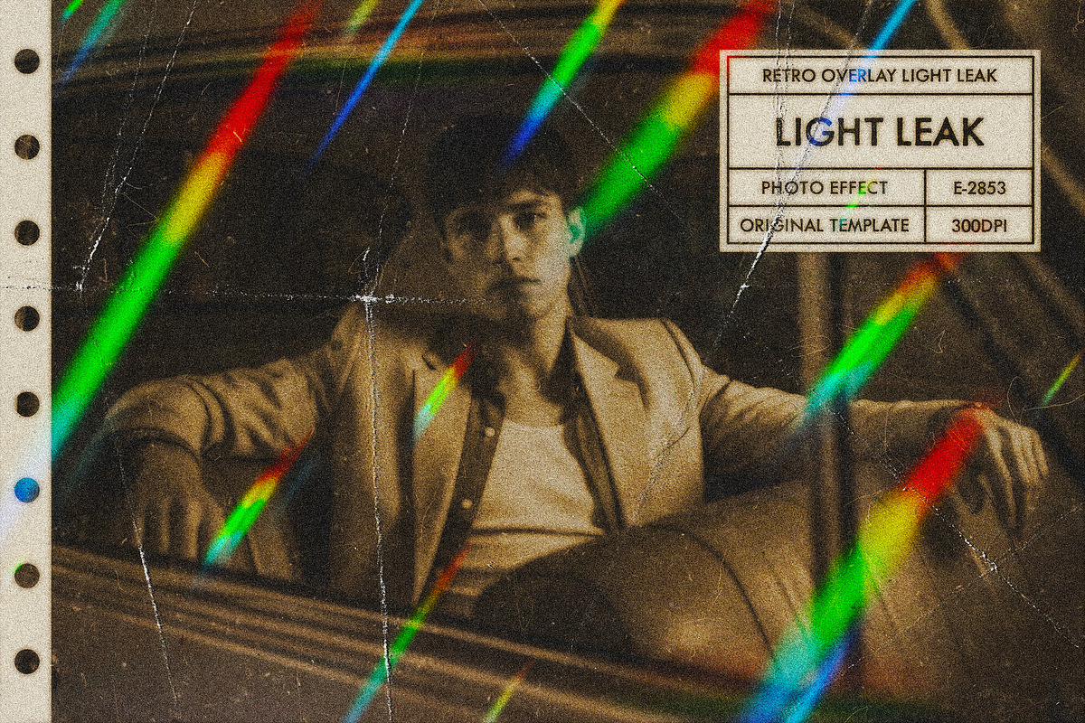Retro Light Leak Overlay Effect, a Layer Style Add-On by Design Squad