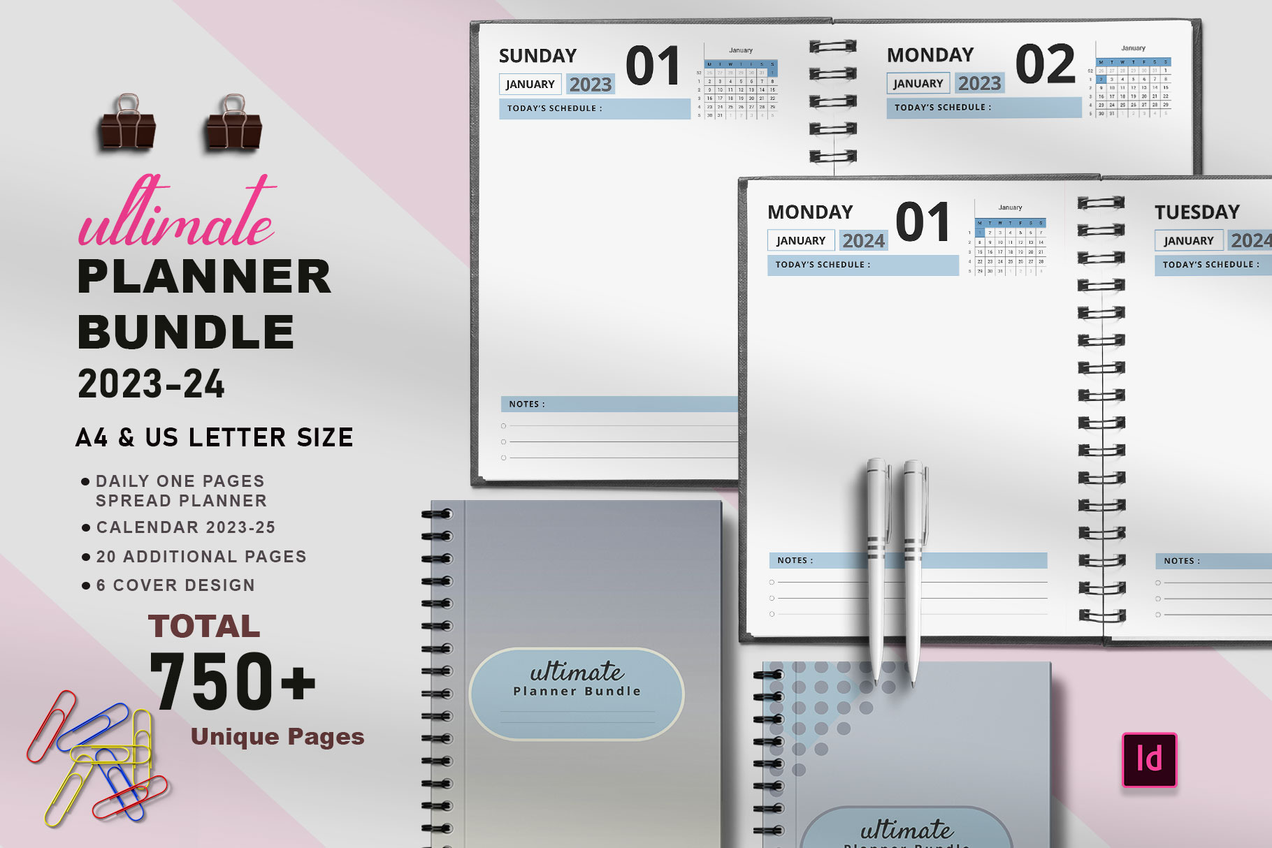 Ultimate Planner Bundle Pack Vol.39, a Stationery Template by Design Zone