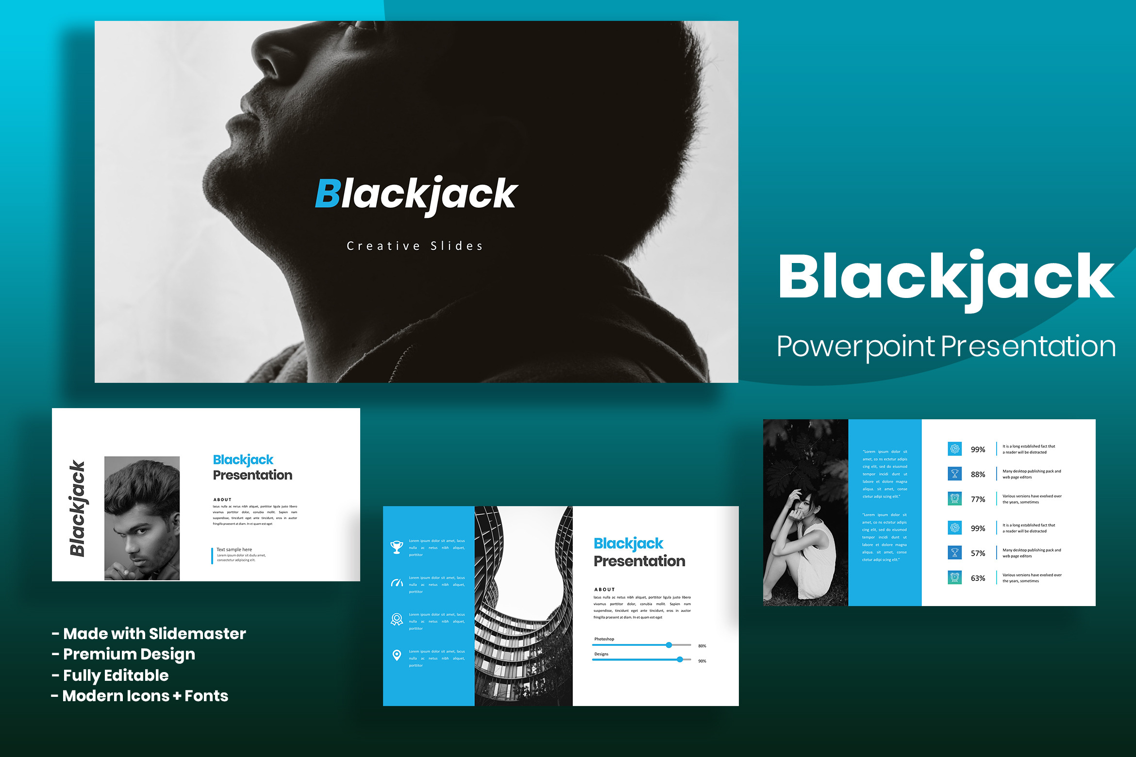 Blackjack - Powerpoint Template, a Presentation Template by AQR Studio